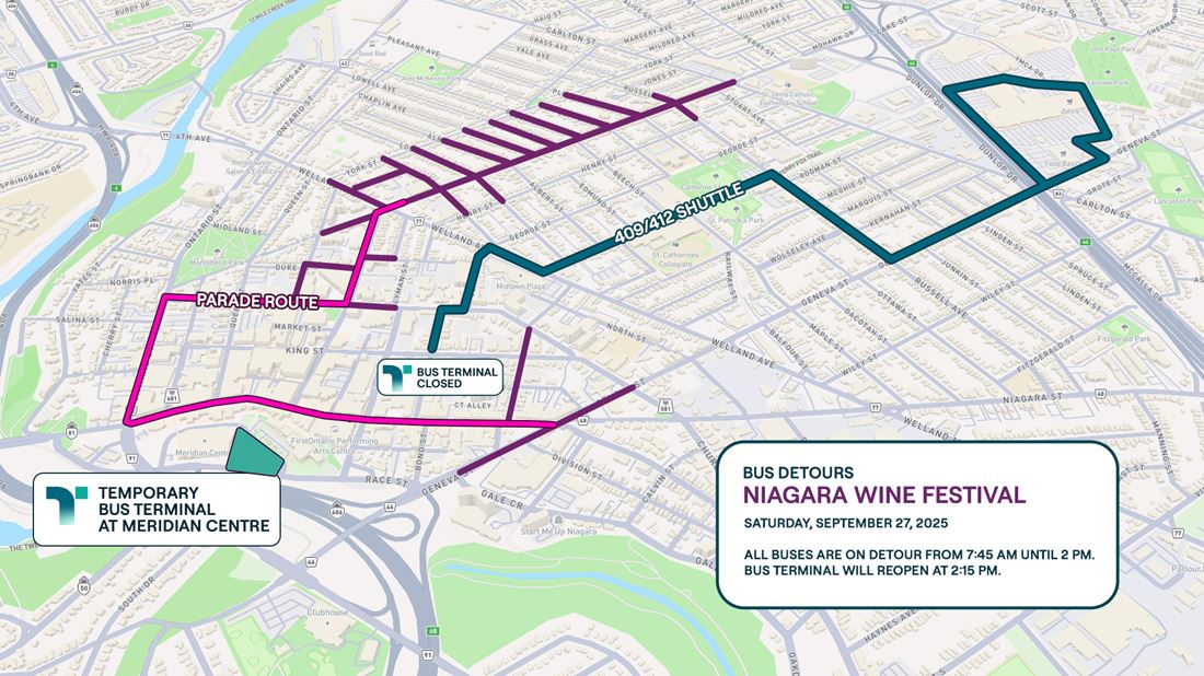 Grape and Wine Grande Parade Transit Changes - Niagara Region Transit